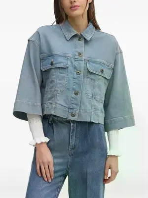 MOS MOSH Flap-pocket Denim Jacket - Blue