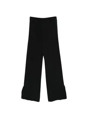 FORTE_FORTE Wide Leg Split Hem Trousers
