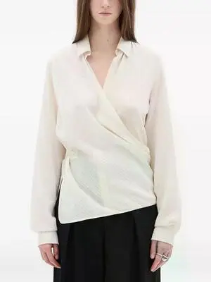 ANN DEMEULEMEESTER Alba Tie Wrap Shirt - Neutrals