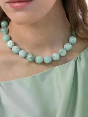 JENNIFER BEHR Louisa Jade Beaded Necklace - Green