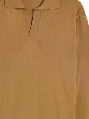 AURELIEN Polo-collar T-shirt - Neutrals
