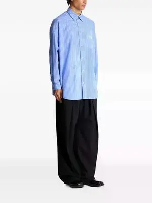 Balmain Striped Relaxed-fit Shirt - Blue
