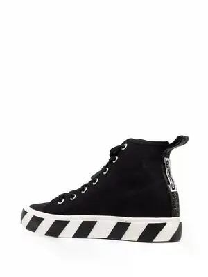 Off-White Vulcanised Mid-top Canvas Sneakers