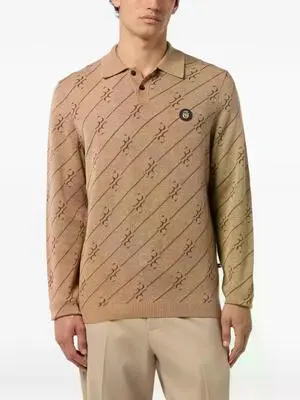 BILLIONAIRE Long-sleeve Buttoned Polo Shirt