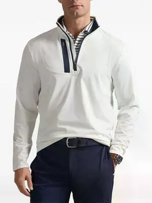 Rlx Ralph Lauren Half-zip Mock-neck Sweatshirt - White