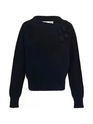 OPEN YY Badge Appliqué Knit Pullover