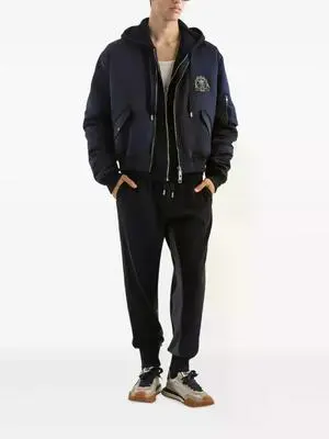 Dolce & Gabbana Embroidered Hooded Bomber Jacket