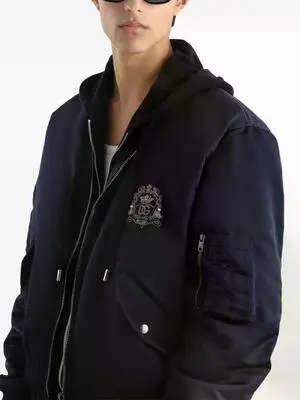 Dolce & Gabbana Embroidered Hooded Bomber Jacket
