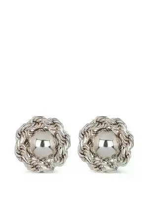JENNIFER BEHR Caryann Rope Earrings Silver