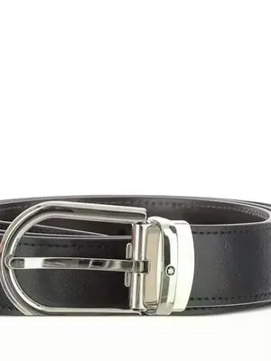 Montblanc Reversible Leather Belt With Logo Detail Buckle