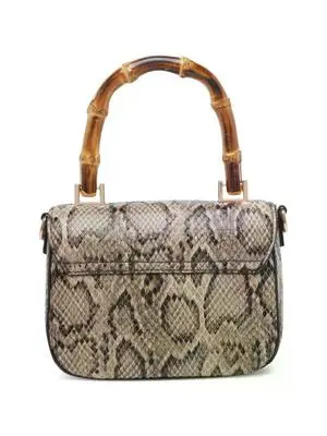 Liu Jo Python Pattern Tote Bag With Bamboo Handle