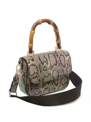 Liu Jo Python Pattern Tote Bag With Bamboo Handle