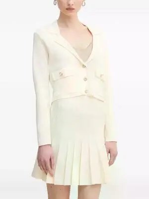 GAUDI Cropped Cardigan With Front Button Fastening - Neutrals