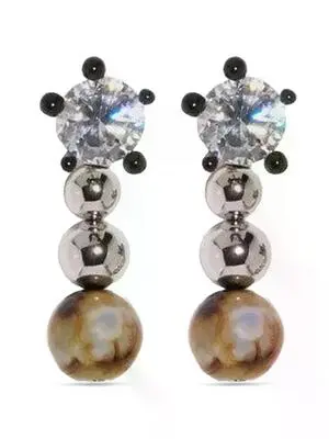 PANCONESI Ascolto Chandeliers Drop Earrings With Zirconia - Silver