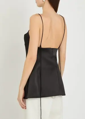 RÓHE Satin Sweetheart Neck Top