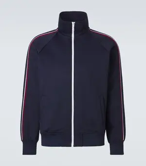 Saint Laurent Cotton-blend Track Jacket - Blue