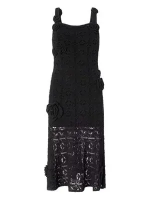 Pinko Midi Floral-appliqué Dress