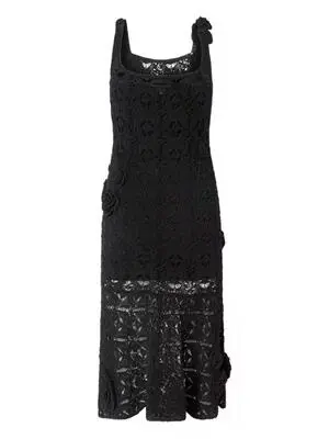 Pinko Midi Floral-appliqué Dress