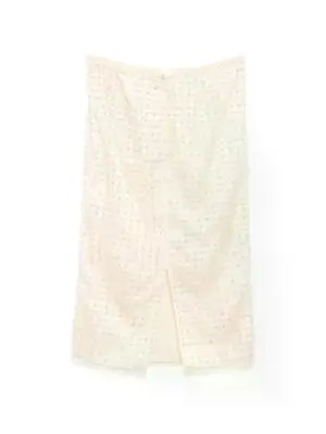 Staud Embellished Midi Skirt With Rear Slit