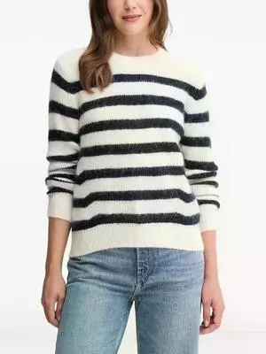 MOS MOSH Striped Knitwear With Round Neck - Neutrals