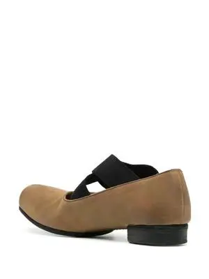 UMA WANG Square-toe Suede Ballerina Shoes