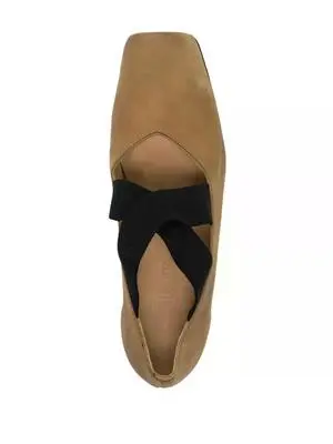 UMA WANG Square-toe Suede Ballerina Shoes