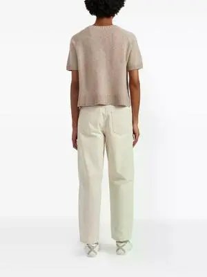 Chinti & Parker Button-up Short Sleeve Cardigan - Neutrals