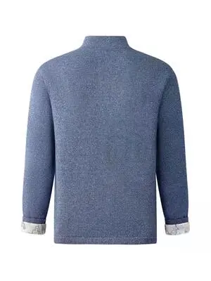Shanghai Tang Knot Detail Cardigan - Blue