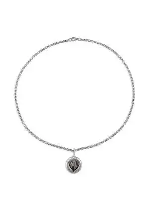 POISONED HEARTS Tone Heart Pendant Necklace - Silver