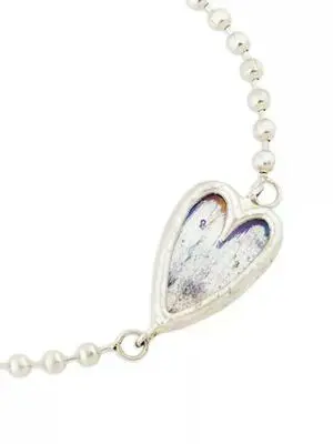 POISONED HEARTS Tone Heart Pendant Chain Bracelet