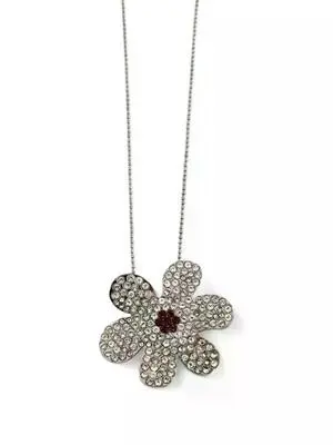 Marni Flower Pendant Chain Necklace - Silver
