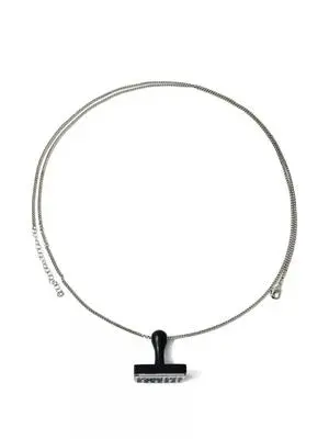 MAISON MARGIELA Stamp Pendant Necklace - Silver