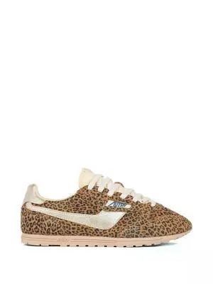 AUTRY Windspin Suede Sneakers With Leopard Print