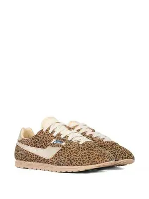 AUTRY Windspin Suede Sneakers With Leopard Print
