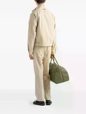 Prada Cotton Zip-up Jacket With Band Collar