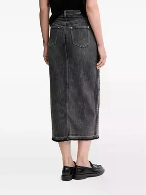 GAUDI Stud-embellished Split Midi Skirt