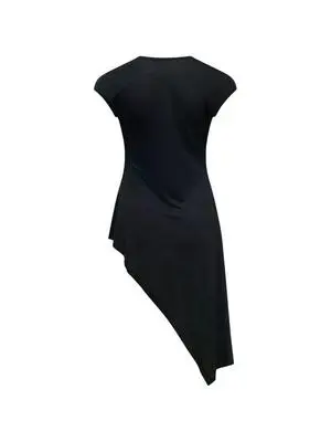 CLUB21 Erin Asymmetric Jersey Knit Top - Black