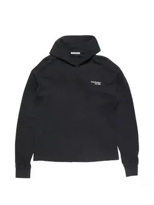 Acne Studios Acne Studios Half-Zip Logo Sweatshirt Black