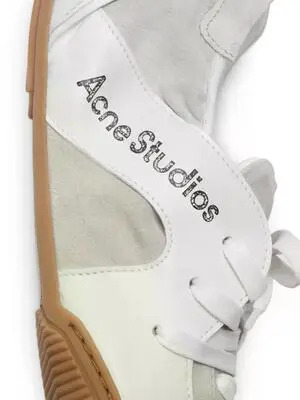Acne Studios Cut-out Panelled Leather Sneakers