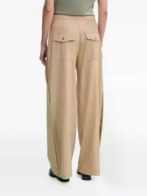 MOS MOSH Wide Leg Trousers With Patch Pockets