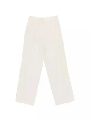 DUNST Pleated Wide Leg Trousers - Neutrals