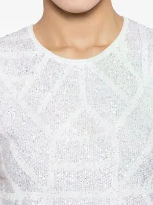 CIRCUS HOTEL Embellished Sleeveless Round Neck Top
