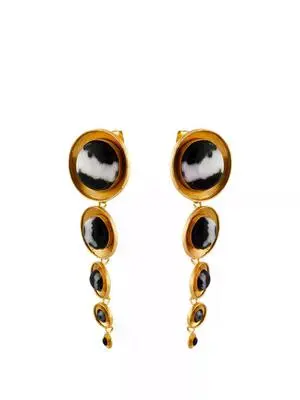 BOHEME BY VERO Vida Earrings With Round Jasper Stones