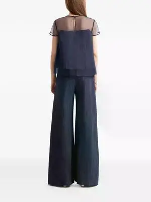 GEMY MAALOUF Flared High-rise Wide-leg Jeans