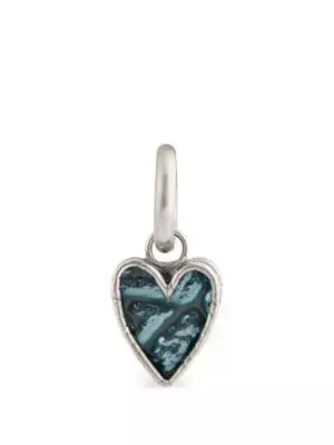 POISONED HEARTS Heart-motif Hoop Earrings - Silver