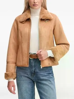 GAUDI Zip Jacket With Buckle Detail - Neutrals