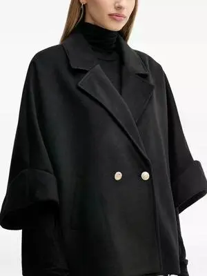 GAUDI Double Breasted Cape With Peak Lapels