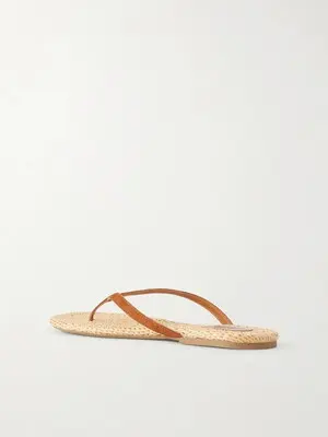Staud Freja Suede Flip Flops