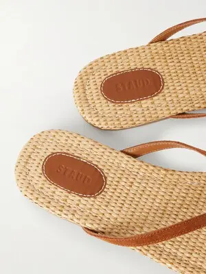 Staud Freja Suede Flip Flops