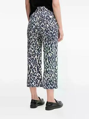 GAUDI Animal Print Cropped Jeans